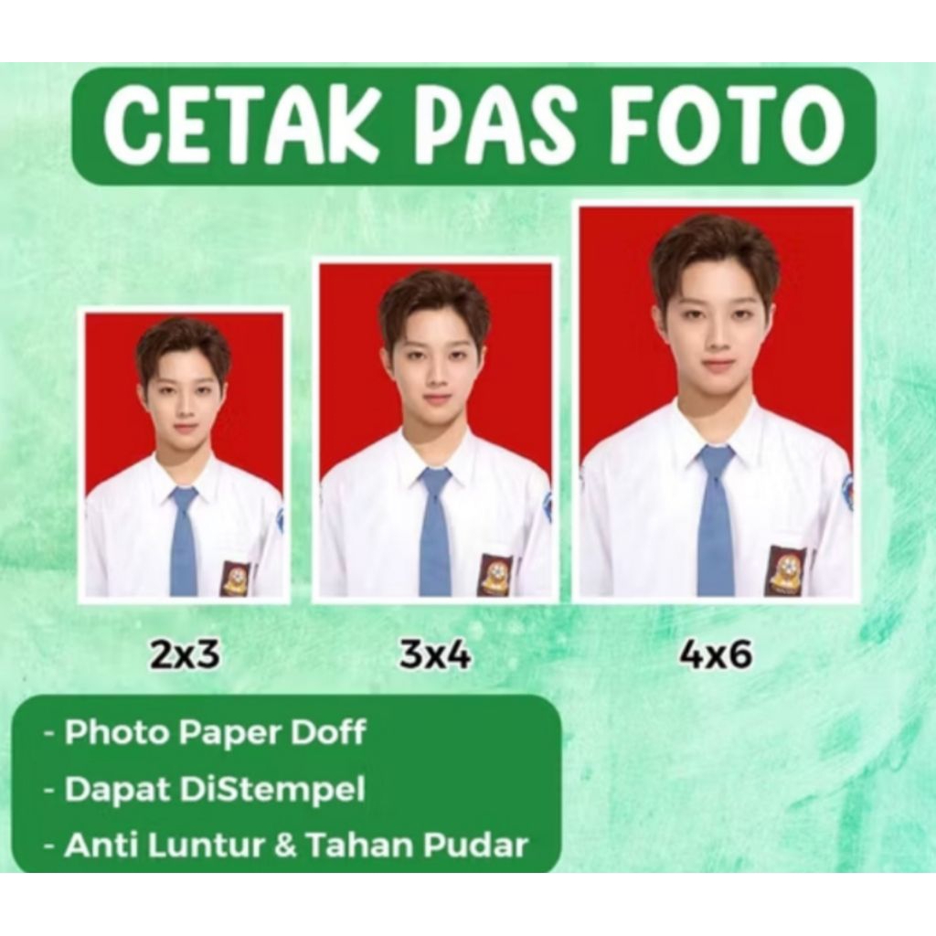 Jual Cetak Pas Foto dan Ganti Latar jika perlu 2X3, 3X4, 4x6 | Shopee Indonesia
