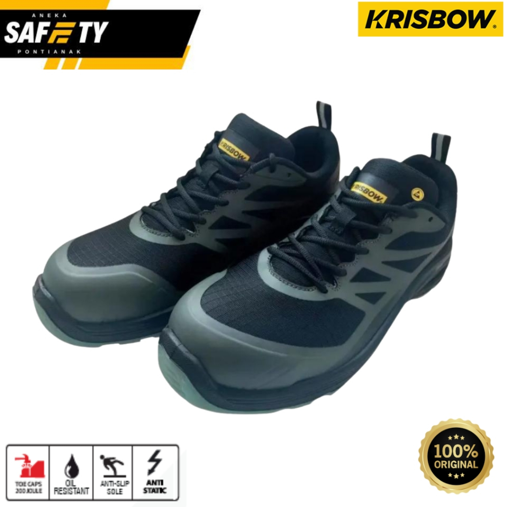 Jual Krisbow Goliath Sepatu Pengaman - Hitam Safety Shoes Pengaman Kaki ...