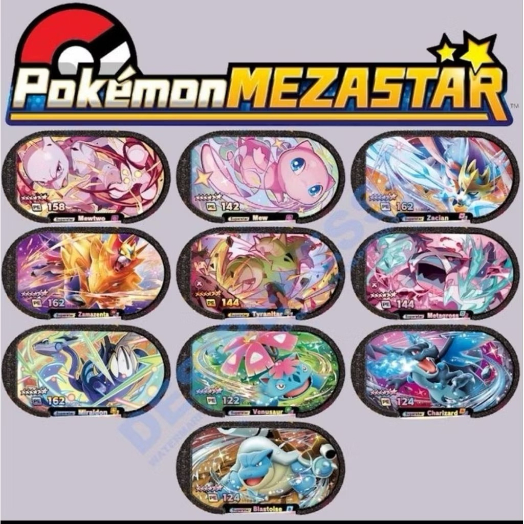 Jual Pokemon Mezastar Mezatag Bintang 6 B6 1-10 Mewtwo Mew Zacian ...