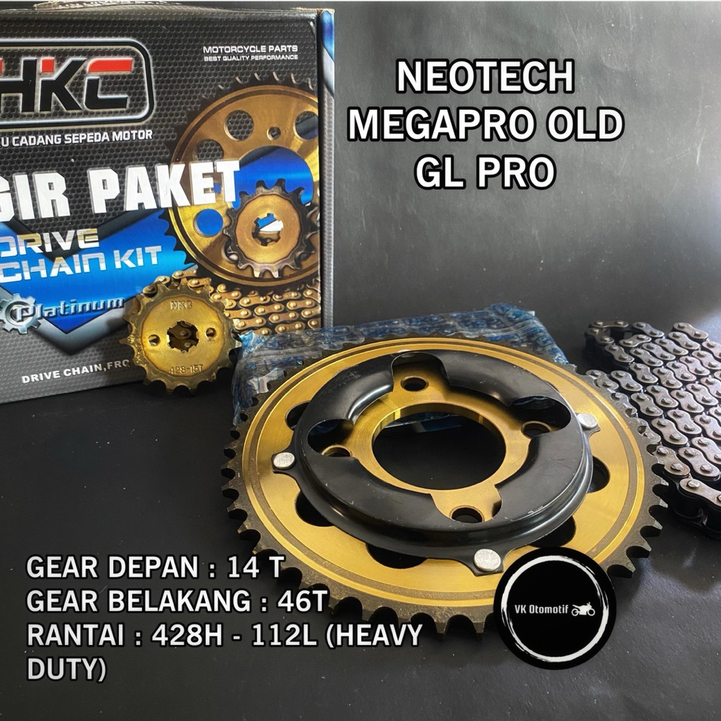 Jual GEAR GIR SET PAKET HKC PLATINUM NEOTECH | MEGAPRO OLD | GL PRO ...