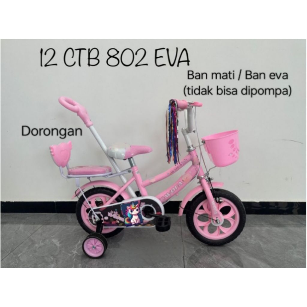 Jual sepeda uk 12 mini (usia 2th - 4th) ban eva (ban mati / tidak bisa ...
