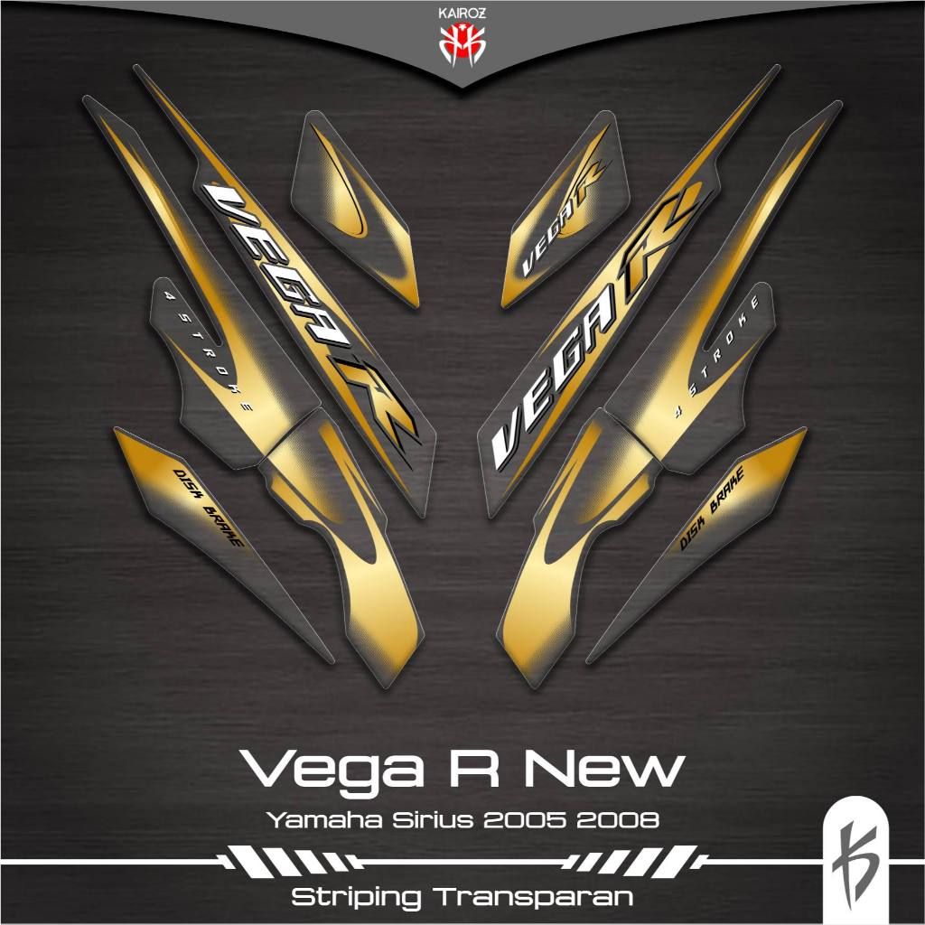 Jual YAMAHA VEGA R NEW STRIPING TRANSPARAN K50 STIKER BENING STICKER ...