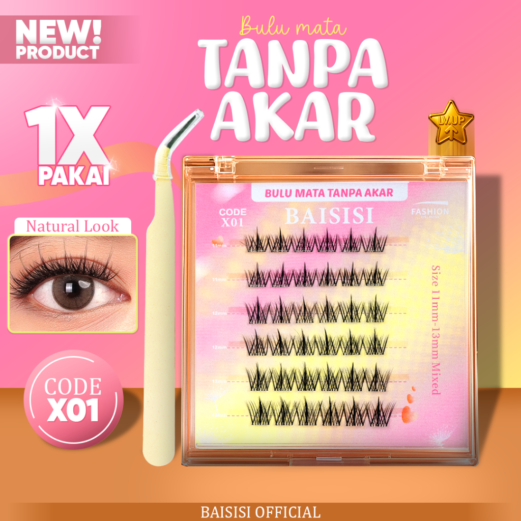 Jual [NEW! TANPA AKAR] BAISISI Bulu Mata Tanpa Lem X01 Bulumata Idol Eyelash Extension | Shopee ...