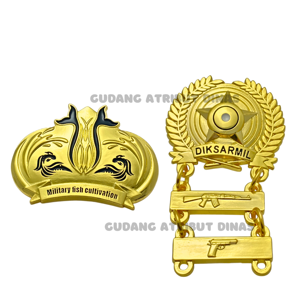 Jual PIN DIKSARMIL UNHAN RI LUXURY / BREVET MILITARY FISH LUXURY ...