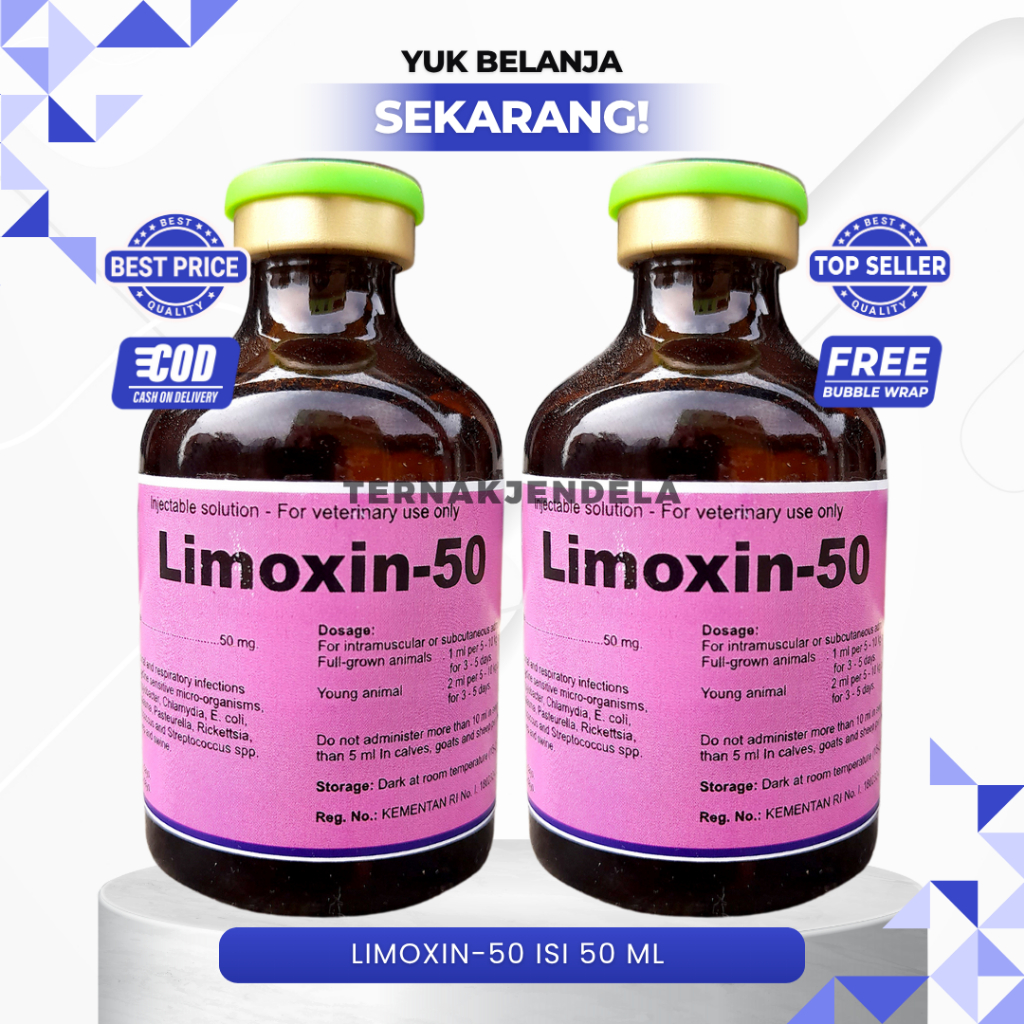 Jual LIMOXIN-50 isi 50 ml AB Hewan Spektrum Luas Hewan Sapi - Like ...