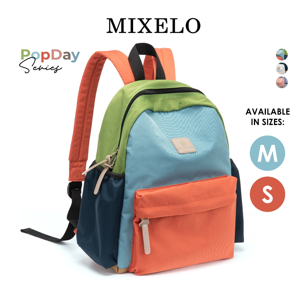 Jual Mixelo Tas Ransel Giggle Backpack Pop Colour Waterproof Tas ...