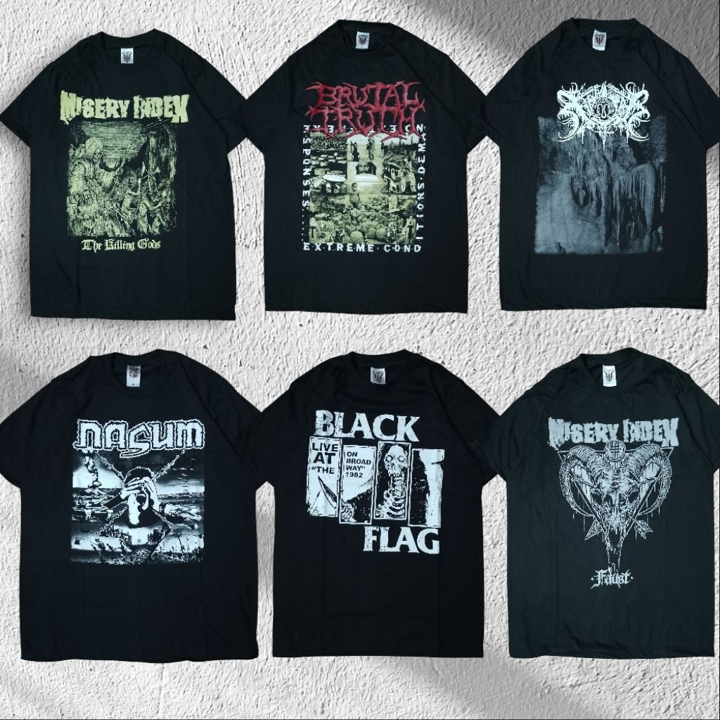 Jual Kaos Band MISERY INDEX | NASUM | BRUTAL TRUTH | XASTHUR | BLACK ...