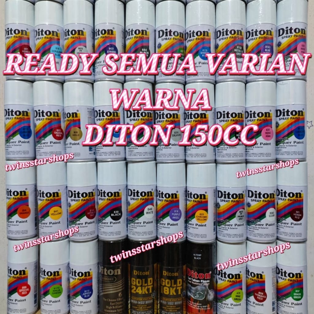 Jual Pilok Pilox Pylox Cat Diton 150cc Ready Semua Warna Hitam Black 839 White Putih 840 Clear ...