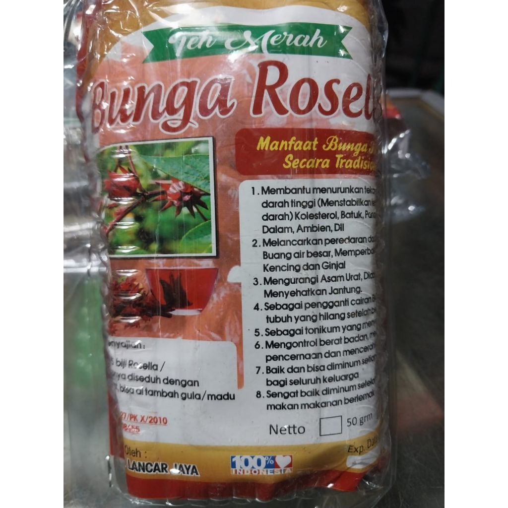 Jual ROSELLA MERAH KERING 70 GRAM teh merah bunga rosela | Shopee Indonesia