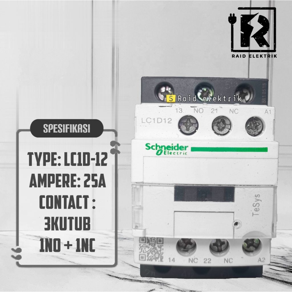 Jual KONTAKTOR 5N31D3R LC1D12M7 25A COIL 220V | Shopee Indonesia