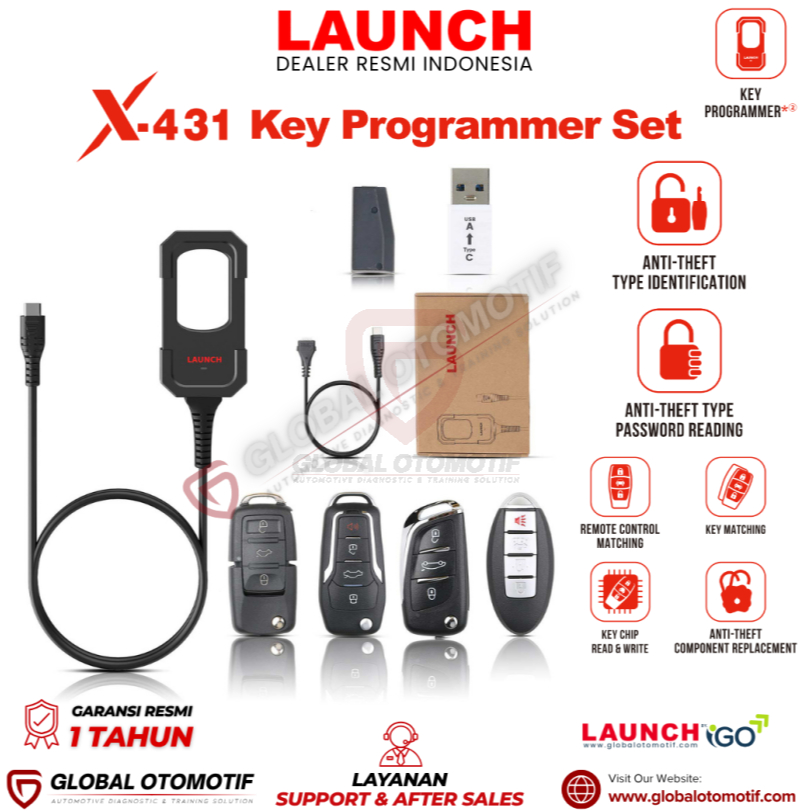 Jual LAUNCH Alat Program Kunci Smart Key Immobilizer / Key programming ...