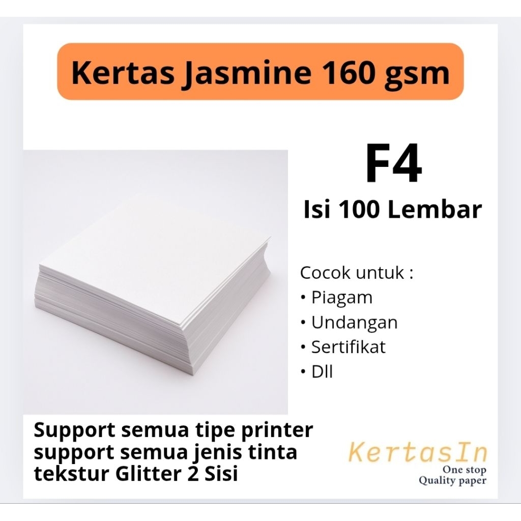 Jual Kertas Jasmine Fancy Paper 160gsm F4 Isi 100 Lembar – Kertas Mewah ...
