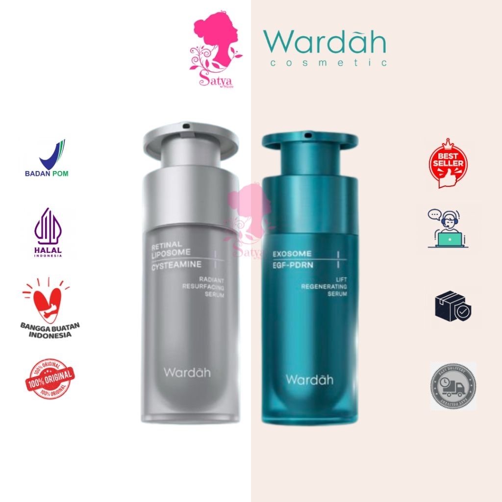 Jual Wardah Radiant Resurfacing Retinal Cysteamine Serum 30ml | wardah Exosome + EGF - PDRN Lift ...