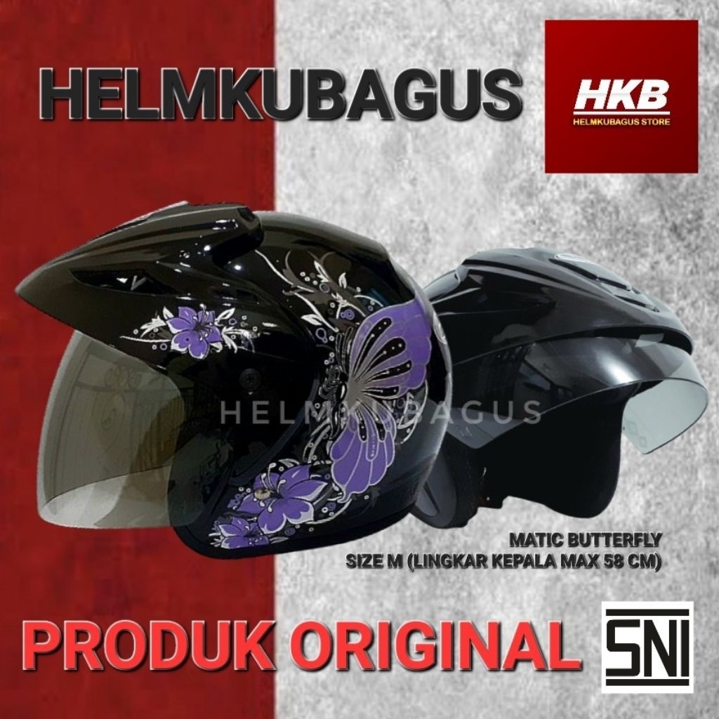 Jual HELM MEDIUM SNI REMAJA DEWASA HALF FACE WANITA KUPU SNOOPY helem motif bunga sunflower ...