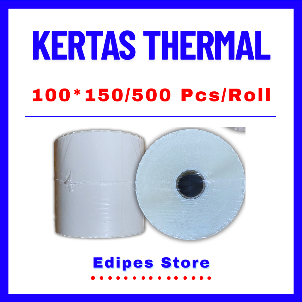 Jual Kertas Resi Thermal isi 500pcs / Roll 100x150 | Shopee Indonesia