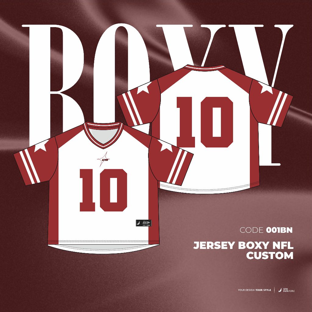 Jual Jersey Boxy Fit - Kerah Retro Premium | NFL Style | Streetwear ...