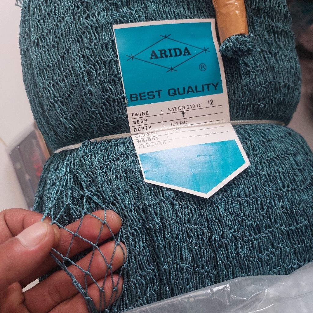 Jual jaring nylon ARIDA benang D12 biru 100md x 100yds (ukuran tinggal pilih) | Shopee Indonesia