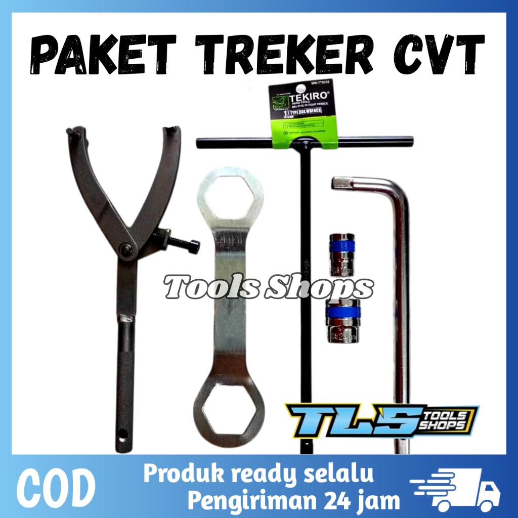 Jual PROMO PAKET Treker CVT kunci mur Kopling 39 41 + shock 22 + kunci T8 + kunci shock set 10pc ...
