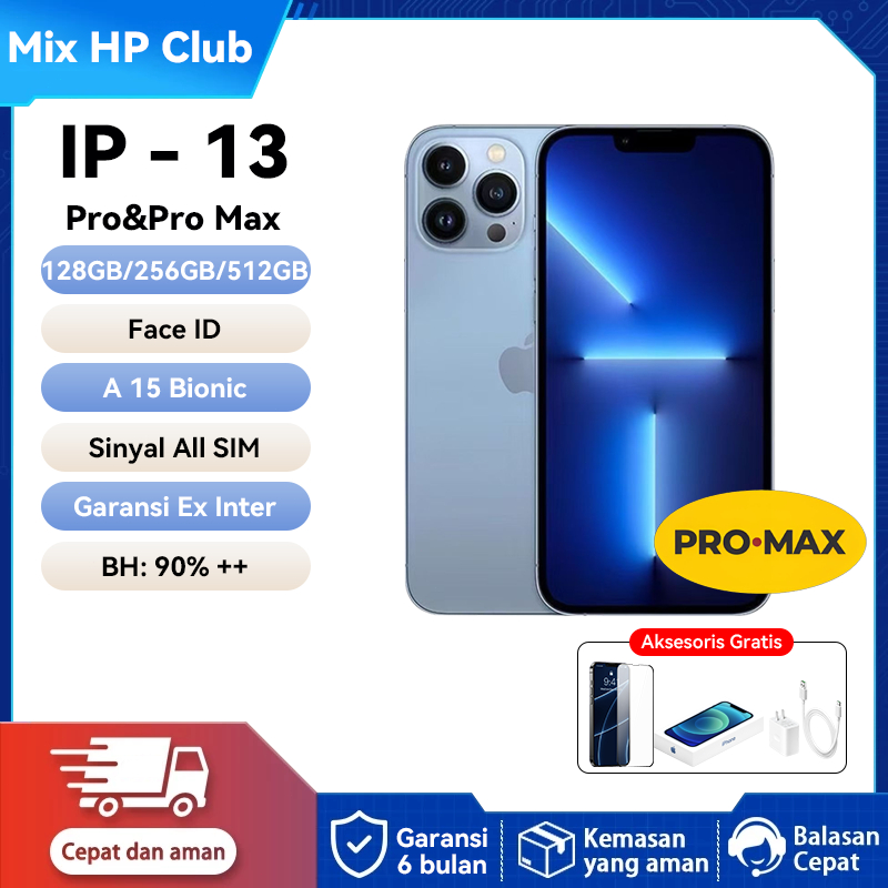 Jual iPhone 13 PRO/iPhone 13 PRO MAX - BIue/Biru 128GB/256GB Second Bekas lcd Original 100% ...