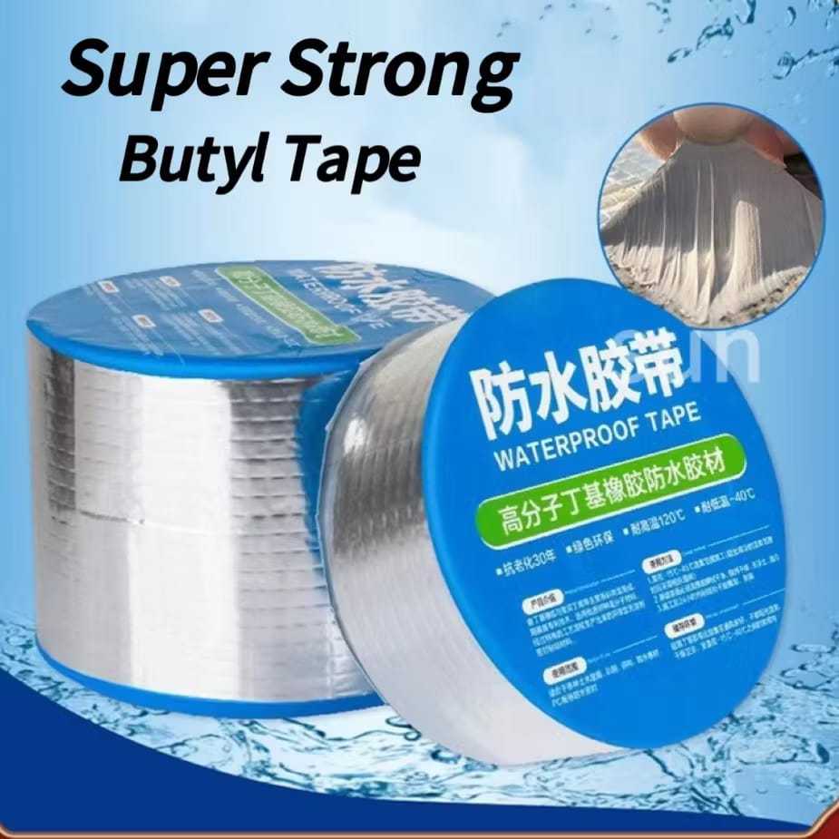 Jual RST Lakban Anti Bocor Anti Air Aluminium Foil Butyl Waterproof Tape | Shopee Indonesia