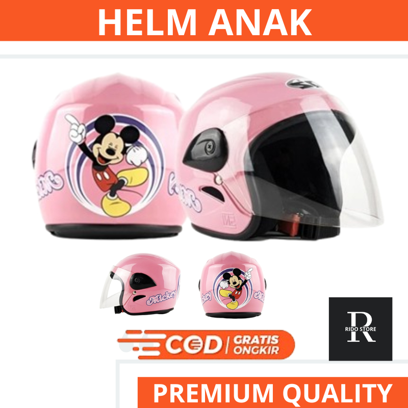 Jual Helm Anak Cowok Cewek Laki Laki Perempuan Umur 3 4 5 6 Tahun SNI ...