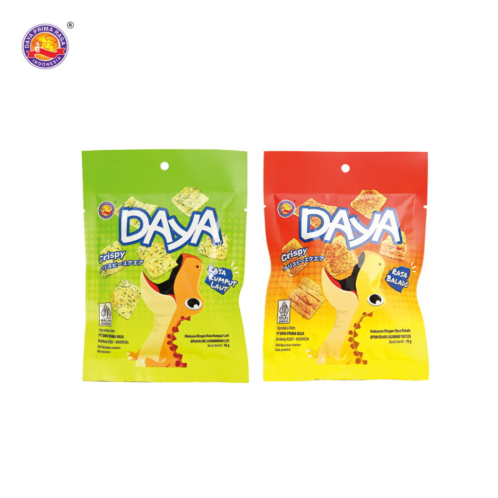 Jual DAYA Crispy Snack Kemasan Pouch Crispy18gr Rasa Balado Rasa Rumput ...