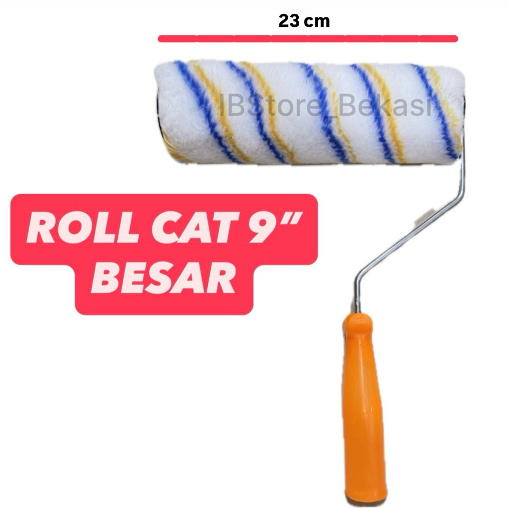 Jual ROLLER CAT TEMBOK 9 INCH PREMIUM / KUAS ROLL BUSA / ROLLER CAT ...