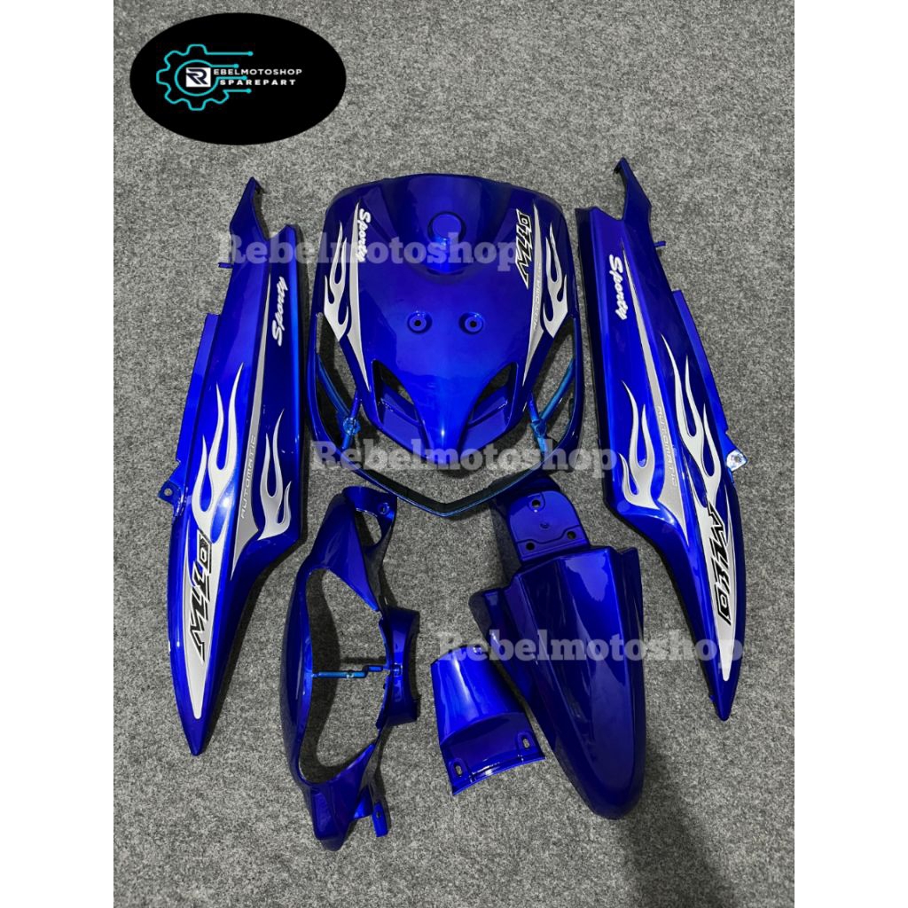 Jual Cover full body halus Yamaha mio smile warna biru candy plus ...