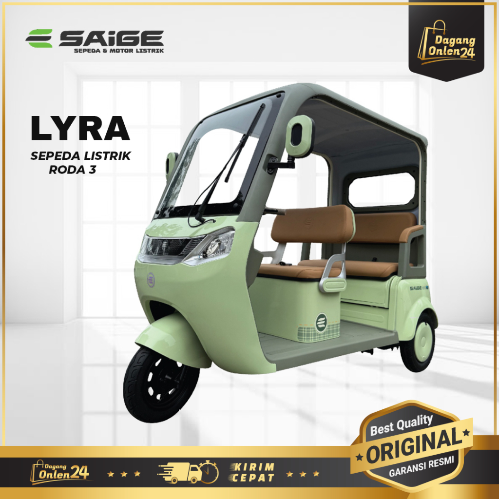 Jual Sepeda Listrik Roda 3 SAIGE LYRA Mirip Mobil Tempat Duduk Luas ...