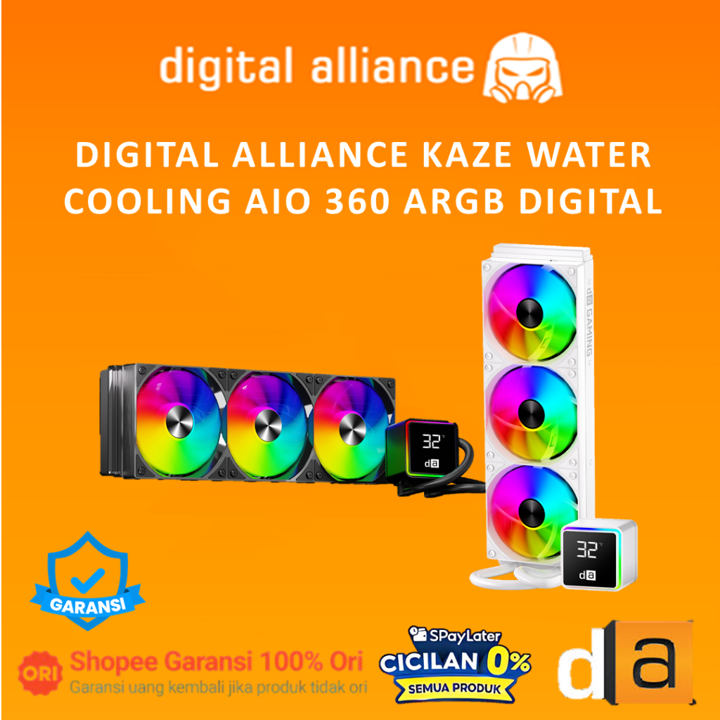 Jual DIGITAL ALLIANCE KAZE WATER COOLING AIO 360 ARGB BLACK/WHITE DIGITAL | Shopee Indonesia