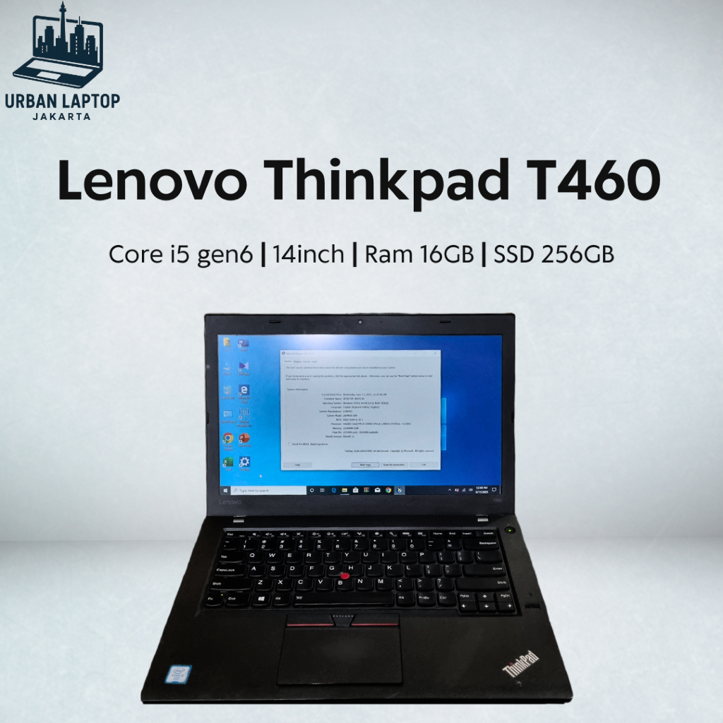 Jual LENOVO THINKPAD T460 I5 - GEN 6 / 16GB RAM DDR4 / SSD 256 SATA ...