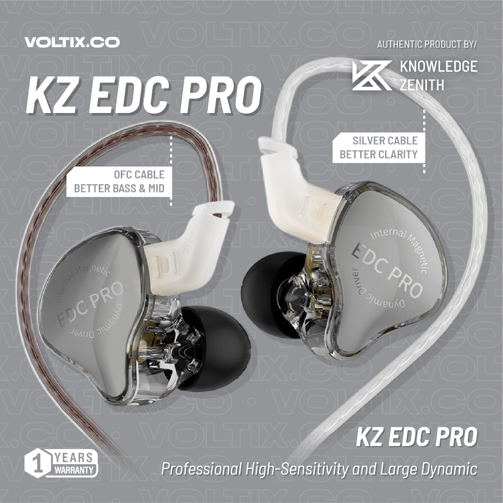 Jual Knowledge Zenith KZ EDC Pro Single DD In Ear Earphone with MIC ...