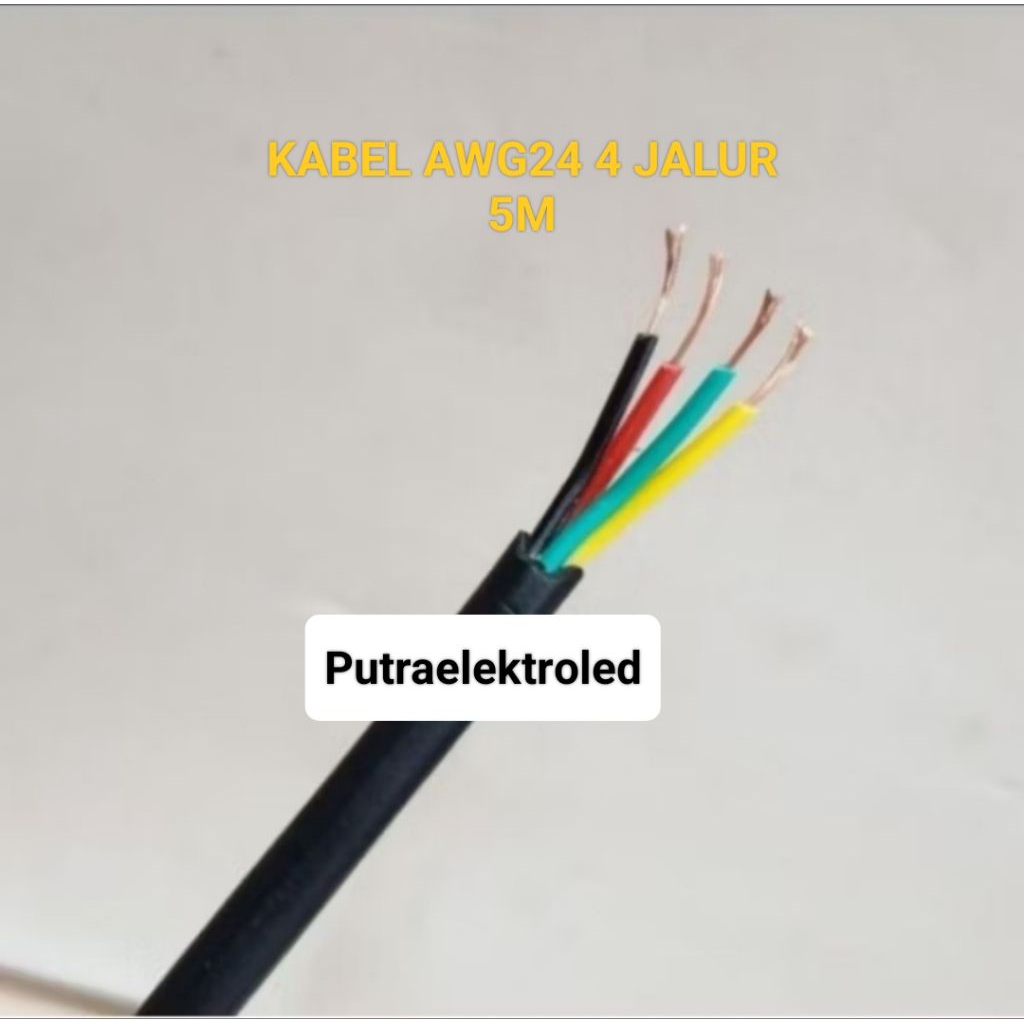Jual Kabel Awg24 4 jalur Jual Per / 5 meter - Kabel Awg 24 isi 4 ...
