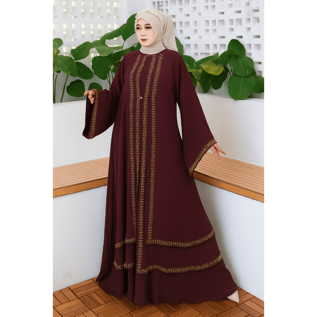 Jual Alzein Abaya Hawa Marina Silk Anti UV | Shopee Indonesia