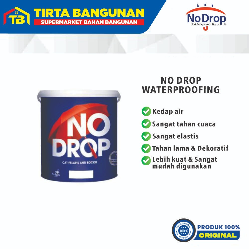 Jual NO DROP CAT PELAPIS ANTI BOCOR WATERPROOF MENCEGAH KEBOCORAN TEMBOK GENTENG SENG ASBES DAK ...
