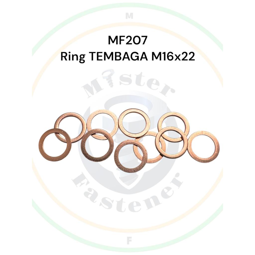 Jual Ring TEMBAGA M16x22 16mm Cooper 16x22 Washer 16 mili Flat Ring ...
