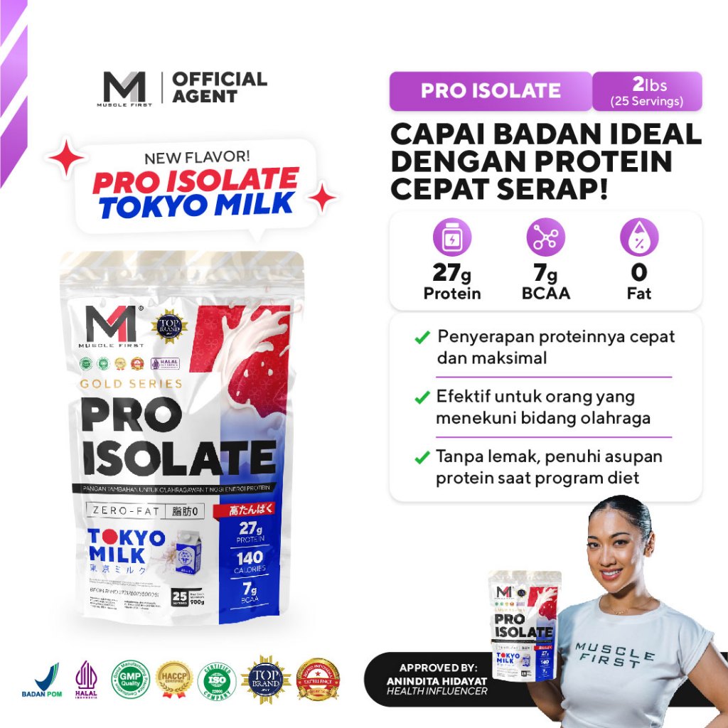 Jual Muscle First | Pro Isolate | Pro Whey 2 LBS -M1 | HALAL & BPOM ...