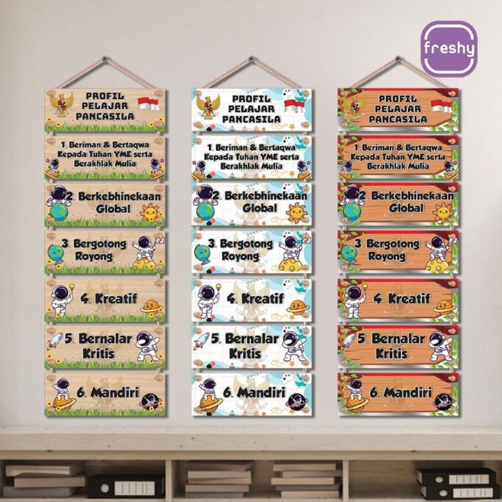 Jual Dekorasi Dinding Kelas Profil Pelajar Pancasila Gantung Tali 7 Susun | Shopee Indonesia