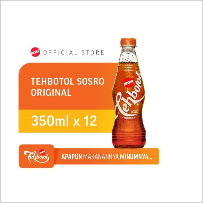 Jual Tehbotol Sosro Minuman Teh Original 1 dus isi 12 botol 350 ml | Shopee Indonesia