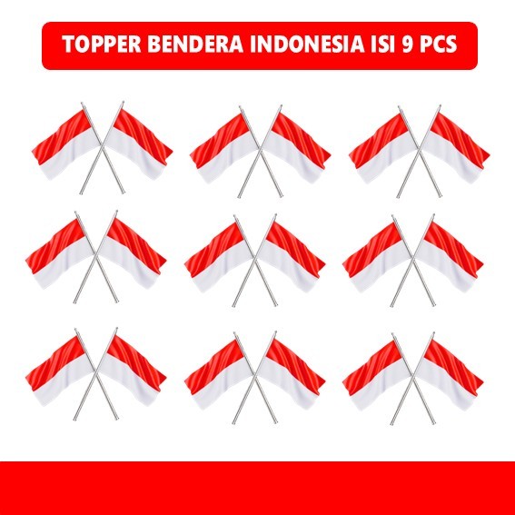 Jual Topper BENDERA INDONESIA Murah/ Hiasan Tumpeng Bendera Merah Putih ...