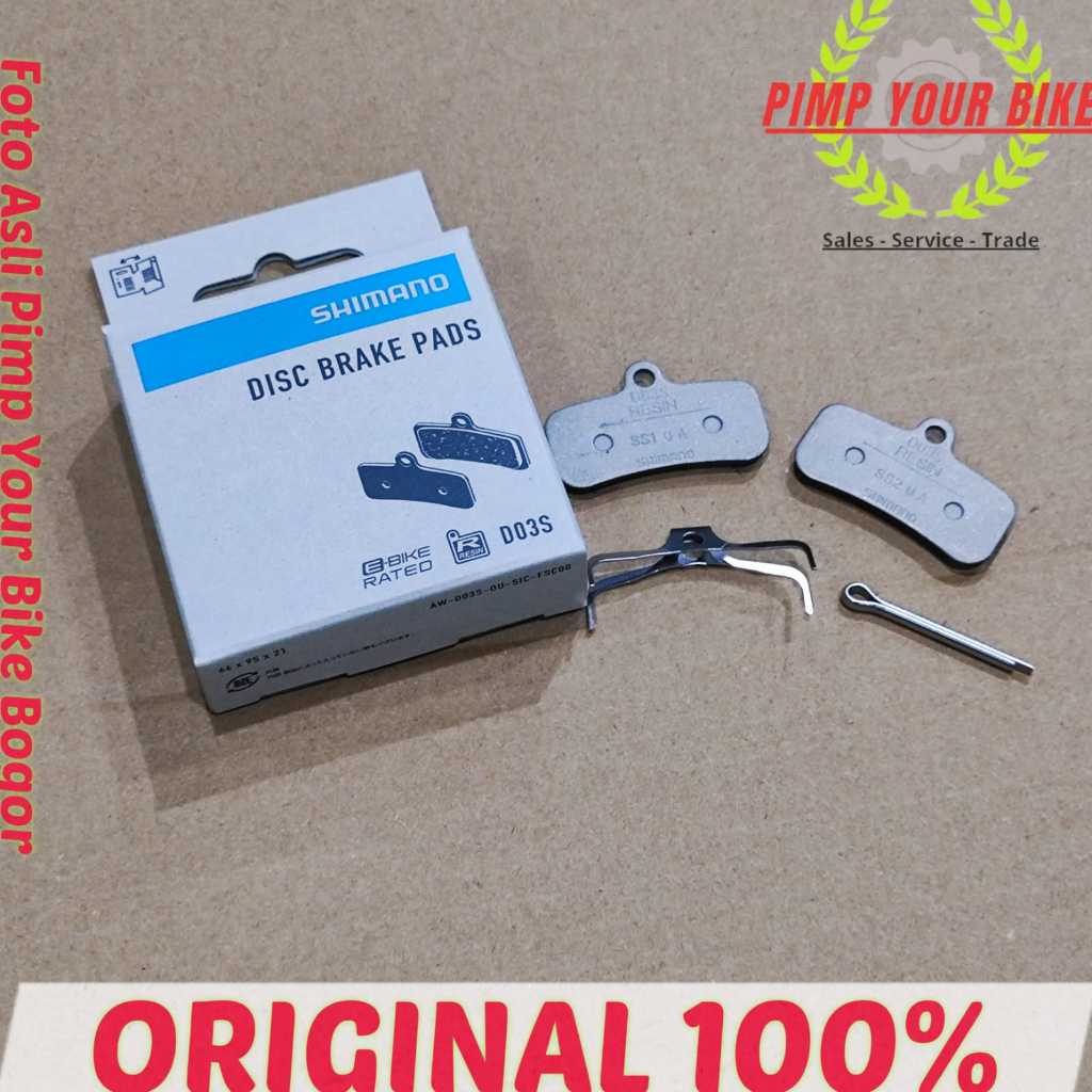 Jual BrakePad Shimano D03S Resin 4 Piston XT SLX Deore Saint Zee Kampas ...