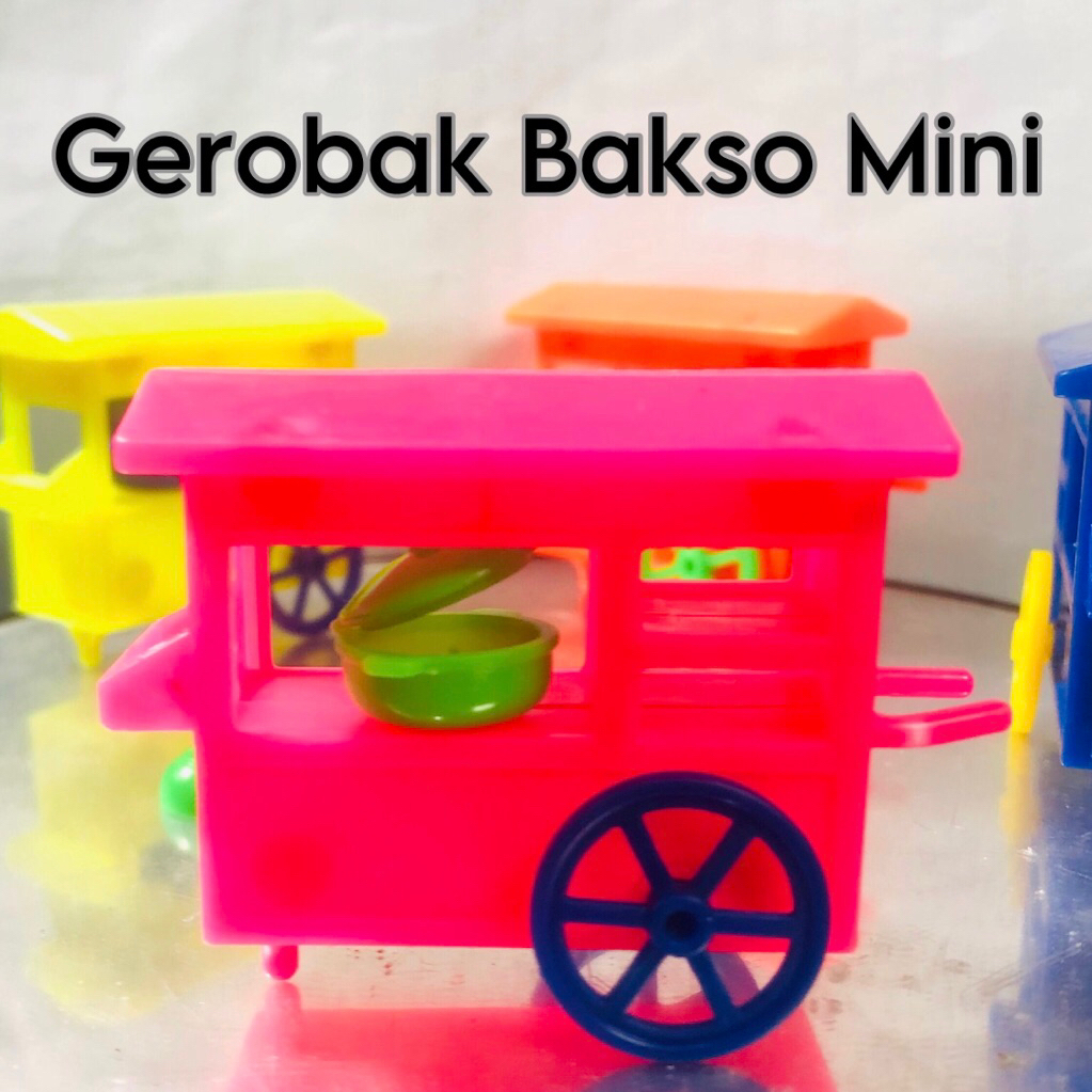 Jual Gerobak Bakso Mini ada Mangkuk dan Panci dan Botol Kecap | Shopee ...