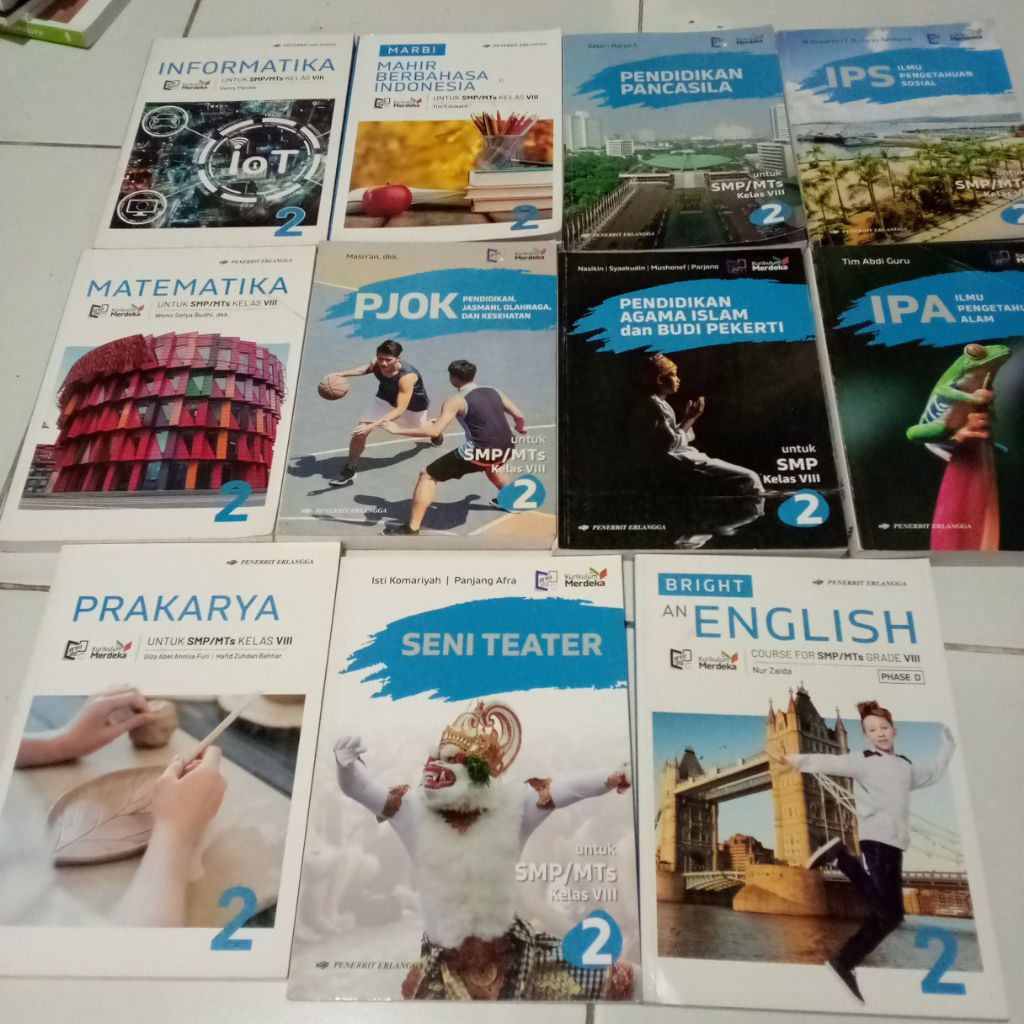 Jual Buku Bekas PJOK, Informatika, Bright an English, Marbi Bahasa Indonesia, Pendidikan ...