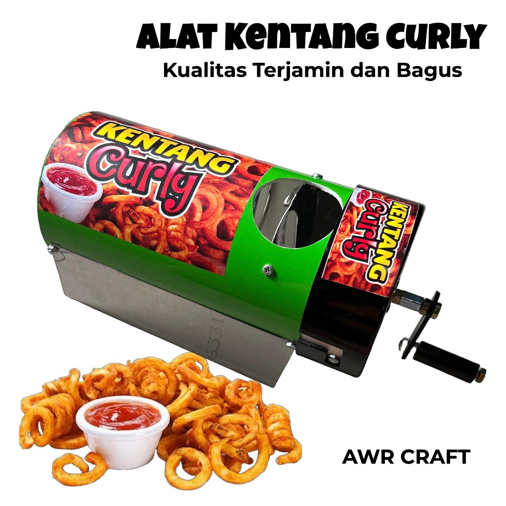 Jual Alat Kentang Curly Viral New Design / Mesin Kentang Curly Diameter ...