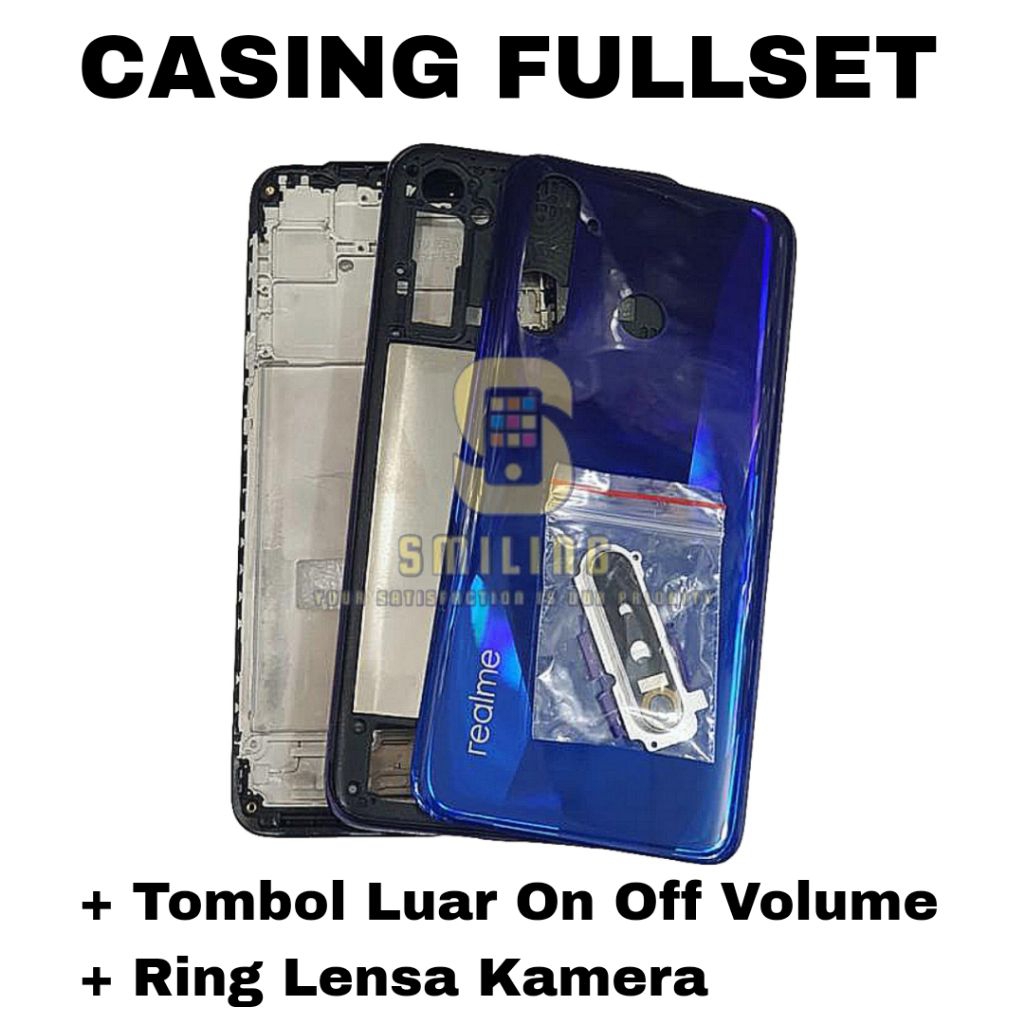 Jual CASING HOUSING FULLSET REALME 5 PRO BACKDOOR + BEZEL + FRAME NEW ...