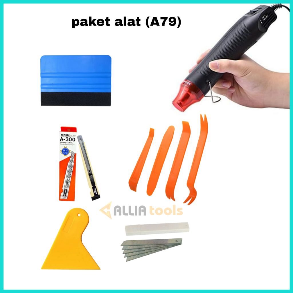 Jual Satu Set Alat Pasang Sticker Komplit Mini Heat Gun Alat Pemanas ...
