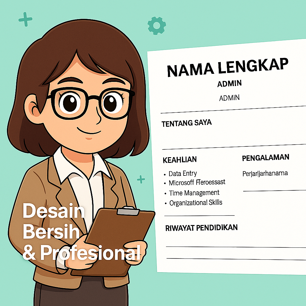 Jual Template CV Admin ATS Friendly | Desain Rapi & Modern | Cocok ...