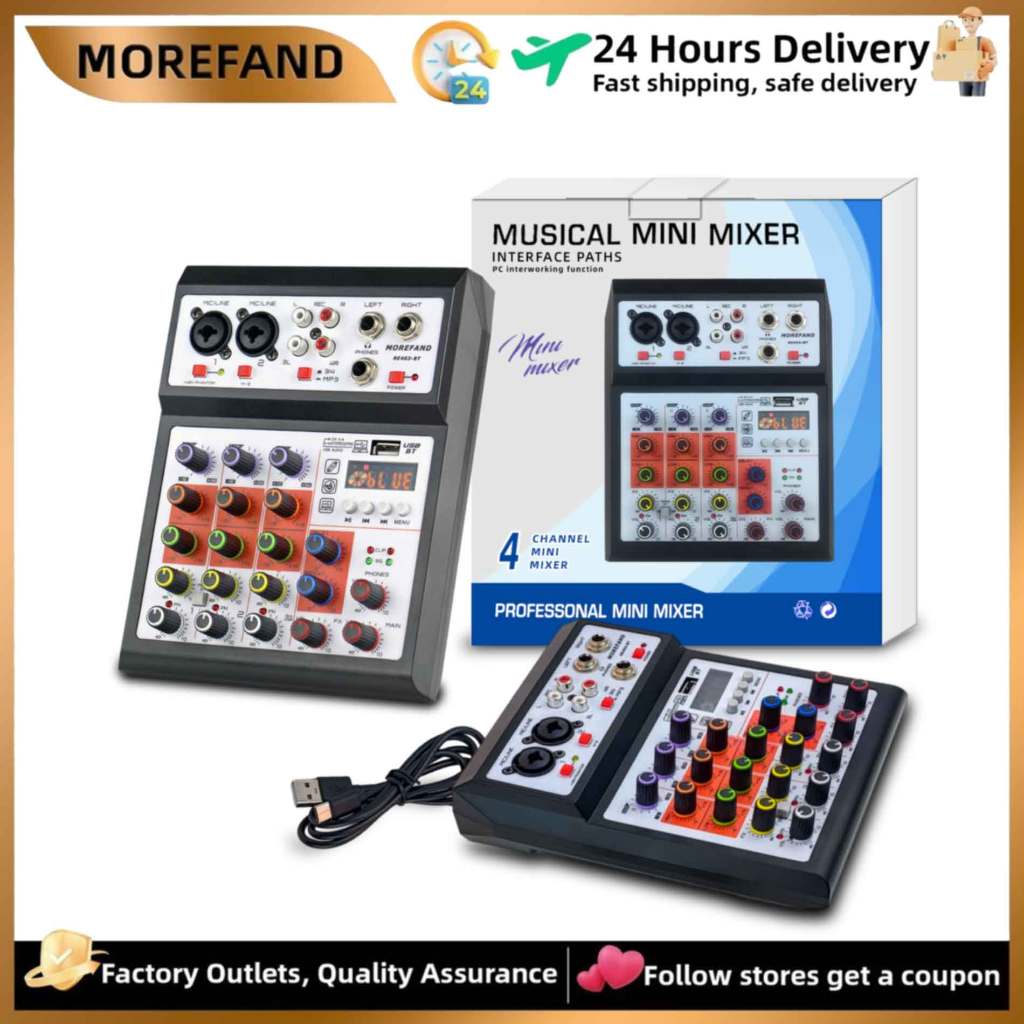 Jual mixer audio 4 channel Mini profesional mixer mini audio Rekaman ...