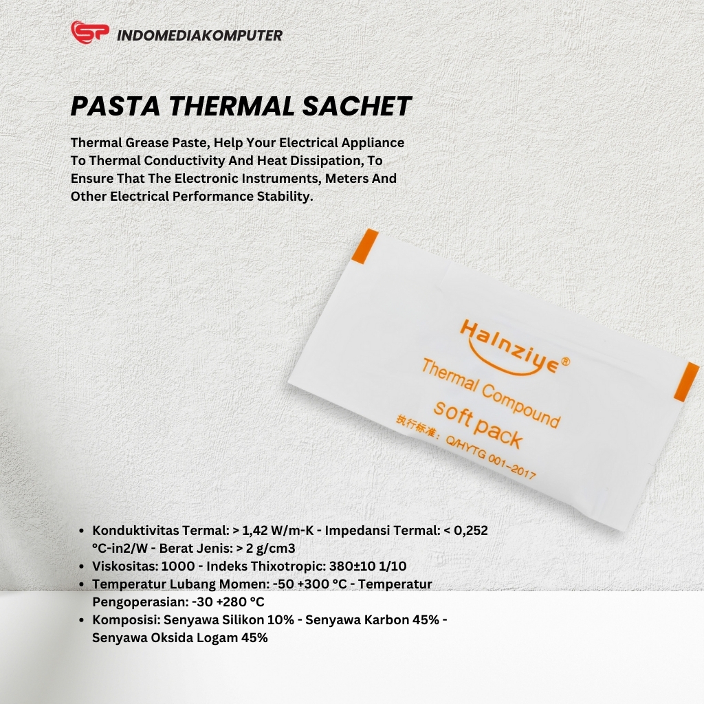 Jual Pasta Thermal Sachet Pasta Sachet Thermal Pasta CPU | Shopee Indonesia