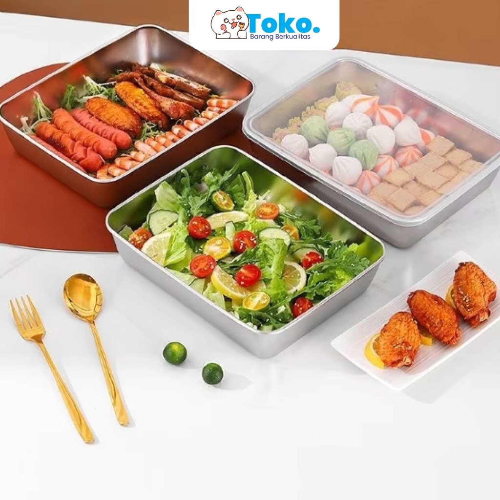 Jual 【COD】 Food Container Stainless Wadah Stainless Sayur Kotak Food ...